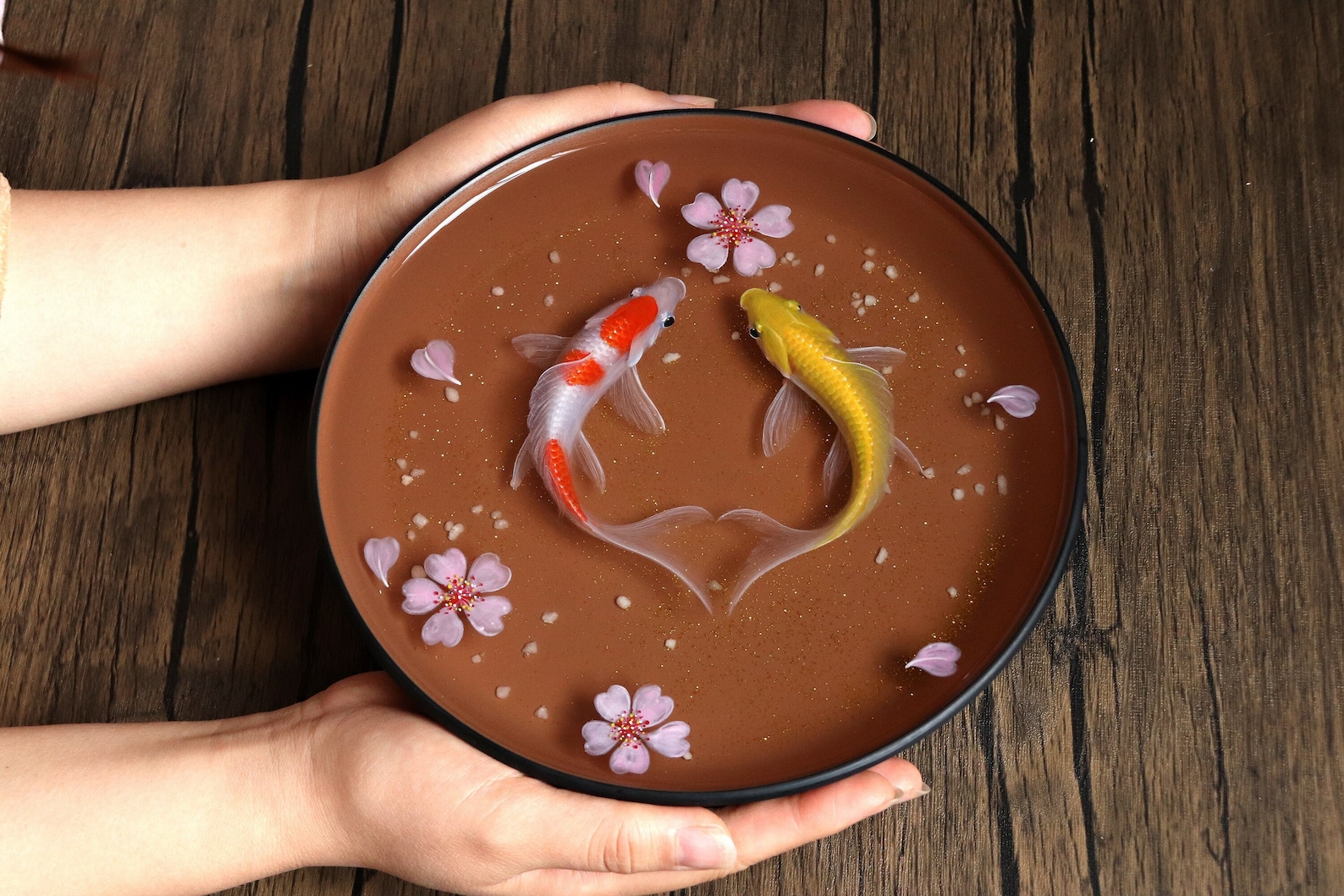 Two Kois Form a Heart Surrounded by Cherry Blossoms Fish - Etsy