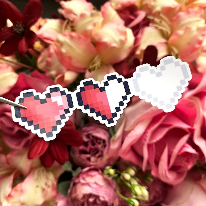 Game Hearts Stickers - Etsy UK