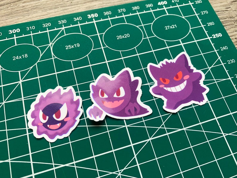 Cute Ghost Pokemon: Nebulak, Alpollo and Gengar vinyl Sticker - Etsy
