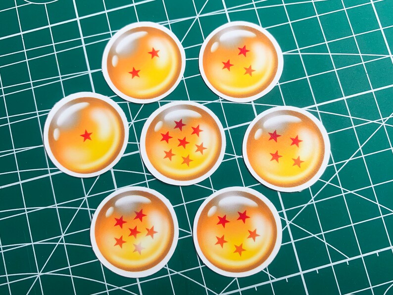 The 7 Dragonballs vinyl Sticker - Etsy