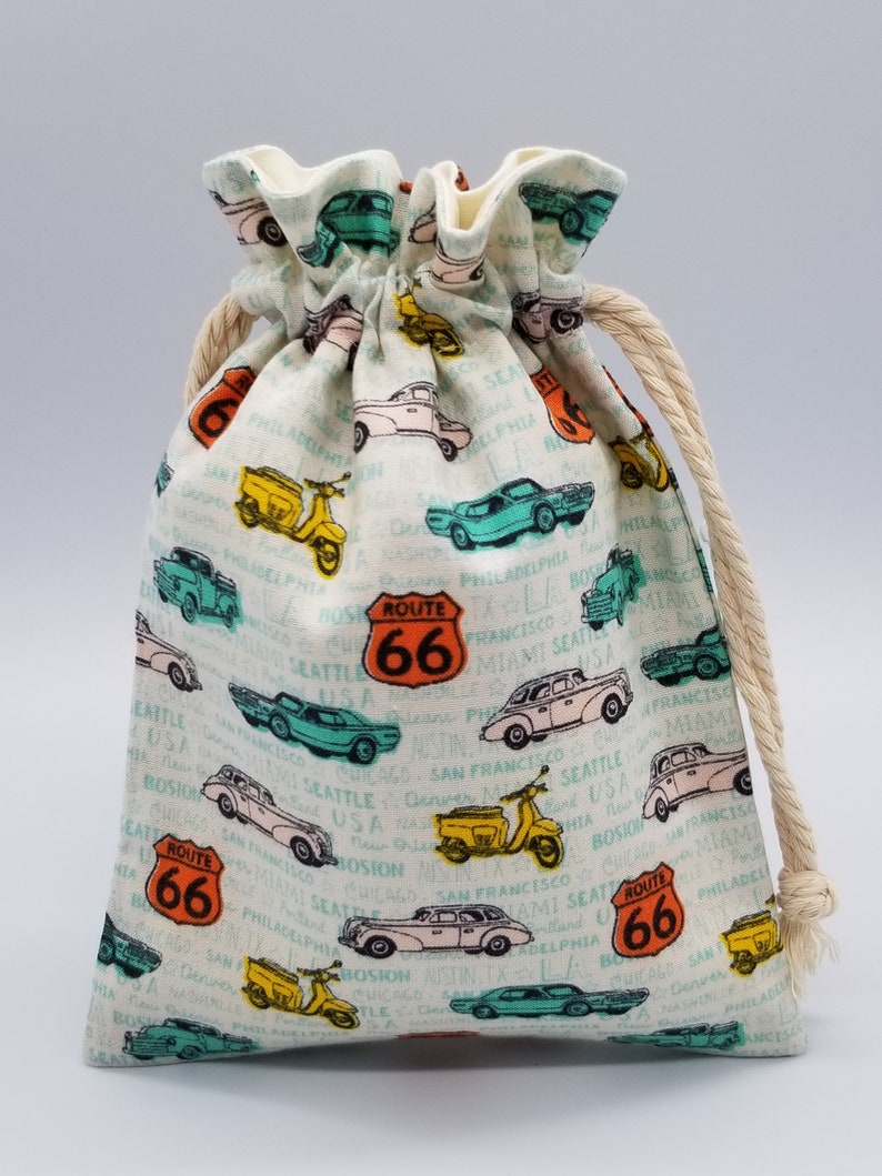 Reusable Drawstring Bag Vintage Travel Cloth Bag 2-layer - Etsy