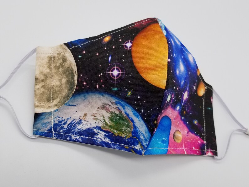 3D Fabric Face Mask Galaxy Star Blue Gamer Washable Mask | Etsy