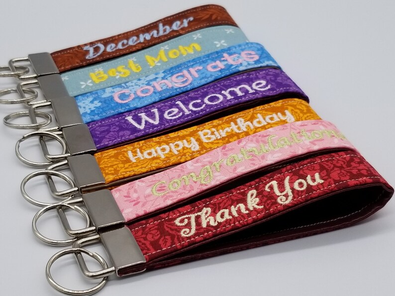 Personalized Wristlet Keychains Gift 6 Key Fob Custom - Etsy