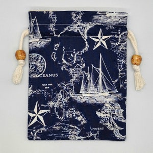 Reusable Drawstring Bag | Map & Star Universe Bag | 2-layer Toy Bag ...