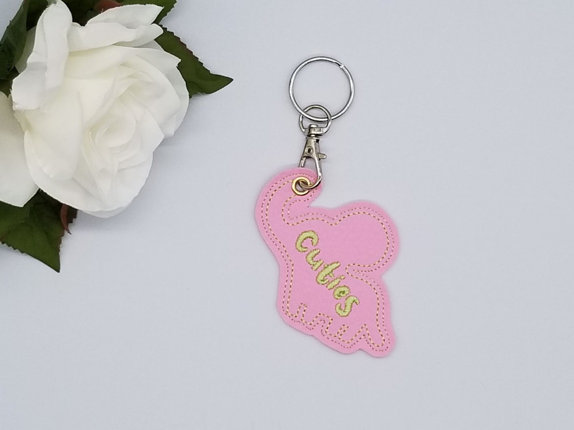 Personalized Animal Keychain Kids Elephant Name Tag Custom | Etsy