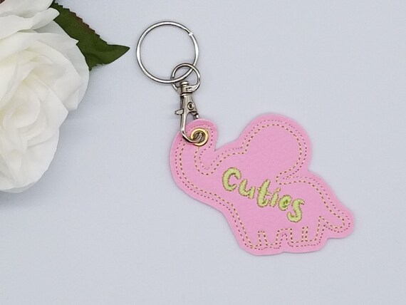 Personalized Animal Keychain Kids Elephant Name Tag Custom | Etsy
