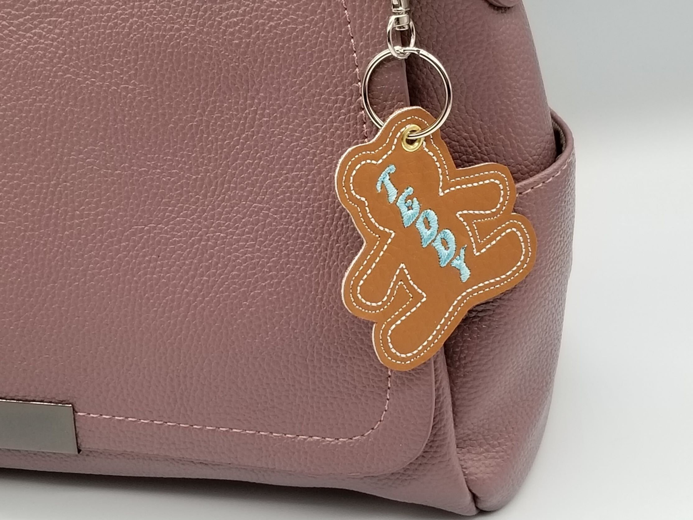 Personalized Animal Keychain Kids Teddy Bear Name Tag Custom | Etsy