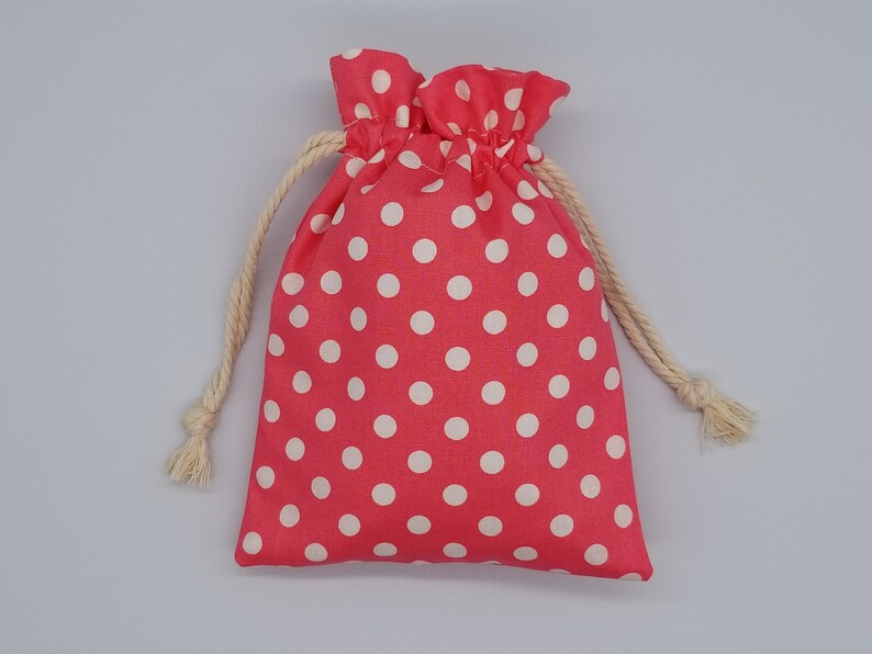Reusable Drawstring Bag Polka Dot Cloth Bag 2-layer Toy - Etsy