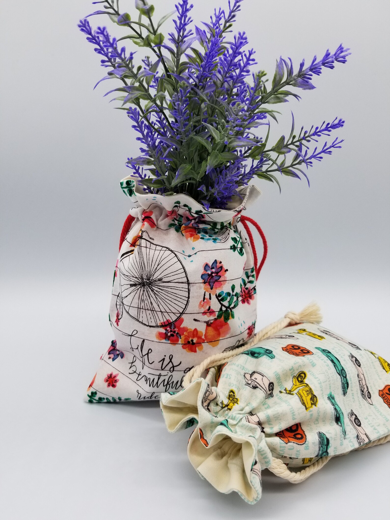 Reusable Drawstring Bag Vintage Travel Cloth Bag 2-layer | Etsy