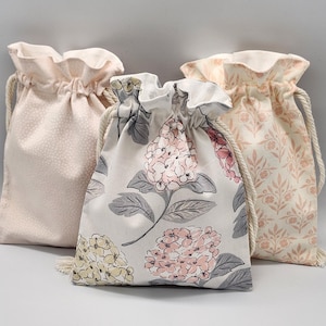 Pink Pastel Drawstring Bag | Fabric Bag | Nature Gift Bag | Toy Bag ...