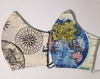 Map Fabric - Etsy