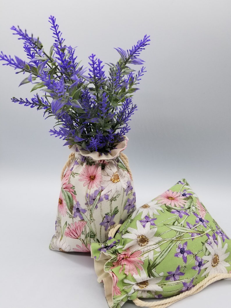 Floral Cotton Drawstring Bag: Reusable Travel Toiletry Bag - Etsy