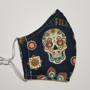 Halloween Sugar Skull Decoration 3D Fabric Face Mask Nose - Etsy