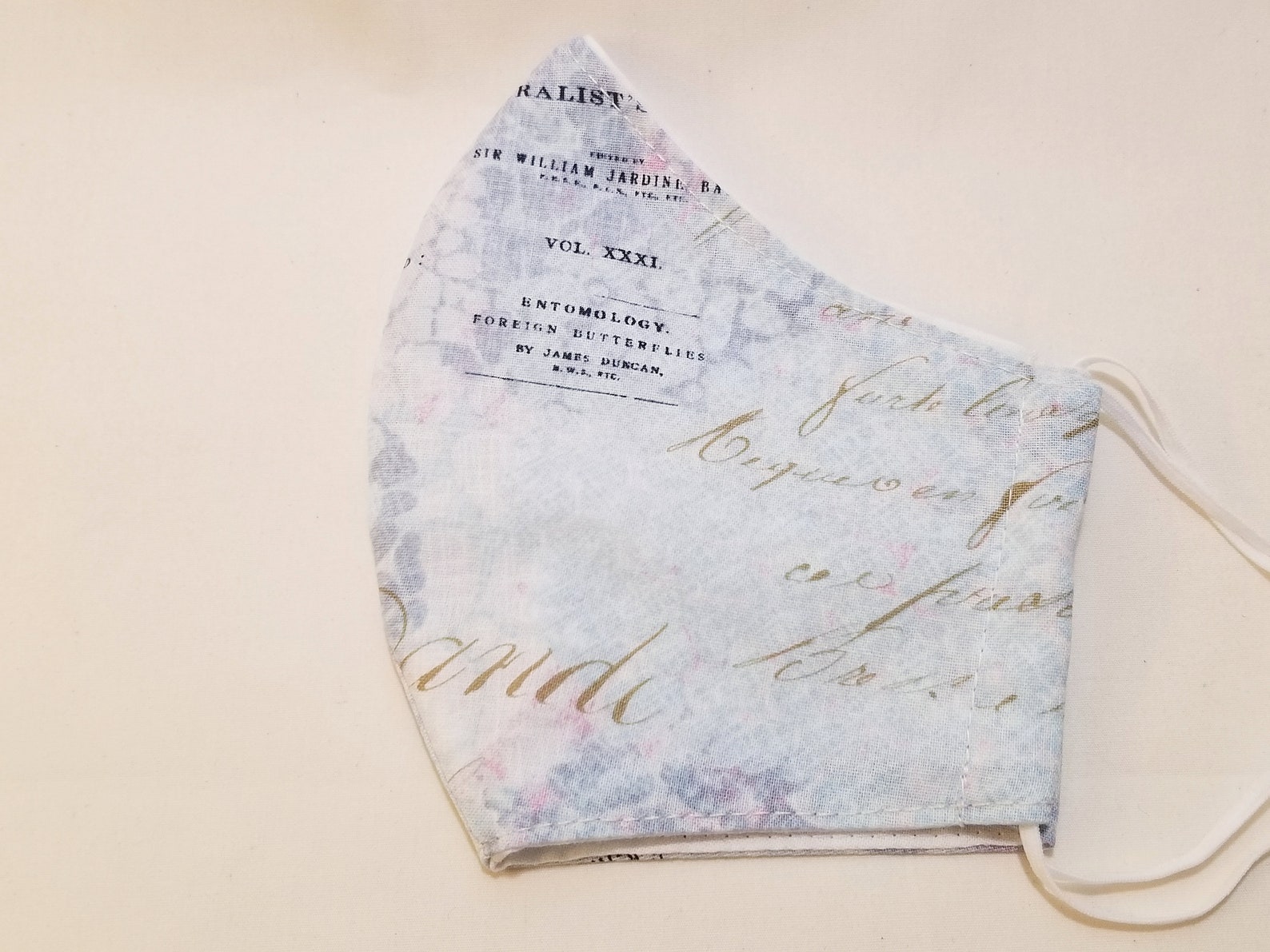 3D Fabric Mask Stamp Print Handwriting Washable Mask Made - Etsy