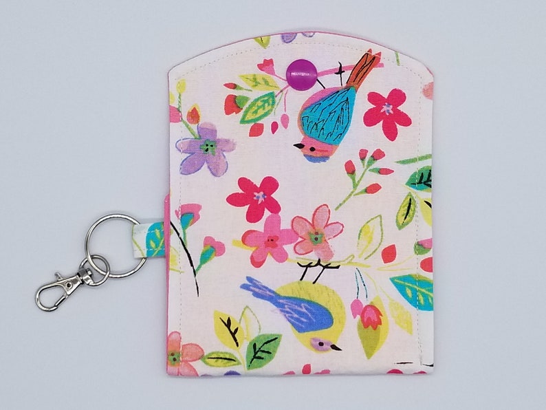 Bird and Butterfly Card Holder Wallet Keychain Cute Wallet - Etsy