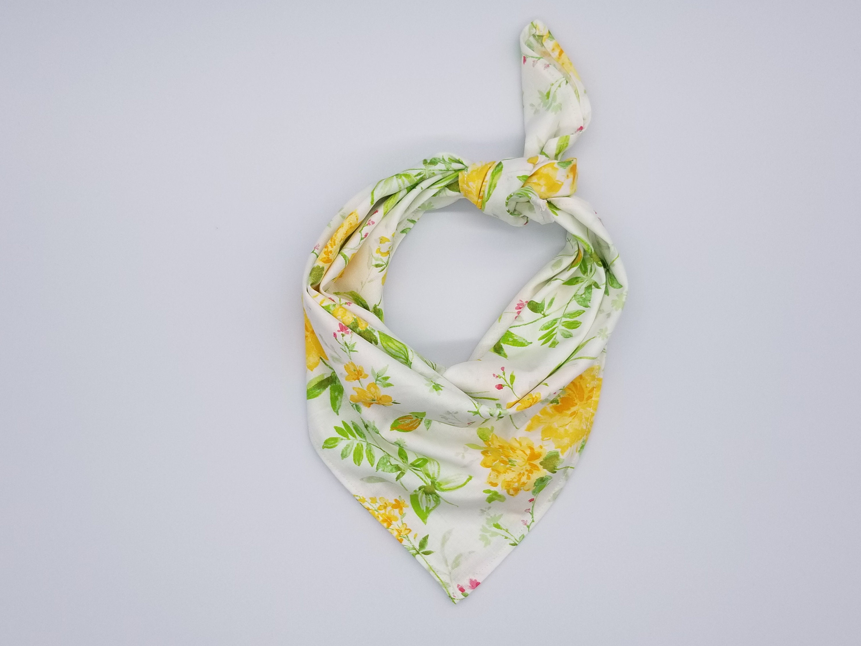 Floral Printed Cotton Bandana Yellow/Red/Purple Scarf Gift | Etsy