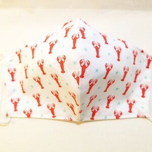 3D Fabric Mask Pineapple Lobster BBQ Washable Mask Made - Etsy