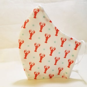 3D Fabric Mask Pineapple Lobster BBQ Washable Mask Made - Etsy