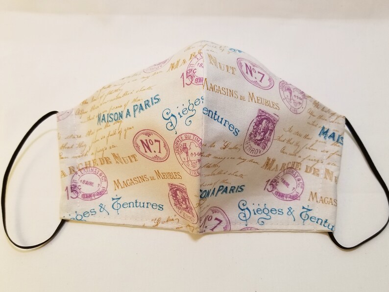 3D Fabric Mask Stamp Print Handwriting Washable Mask Made - Etsy