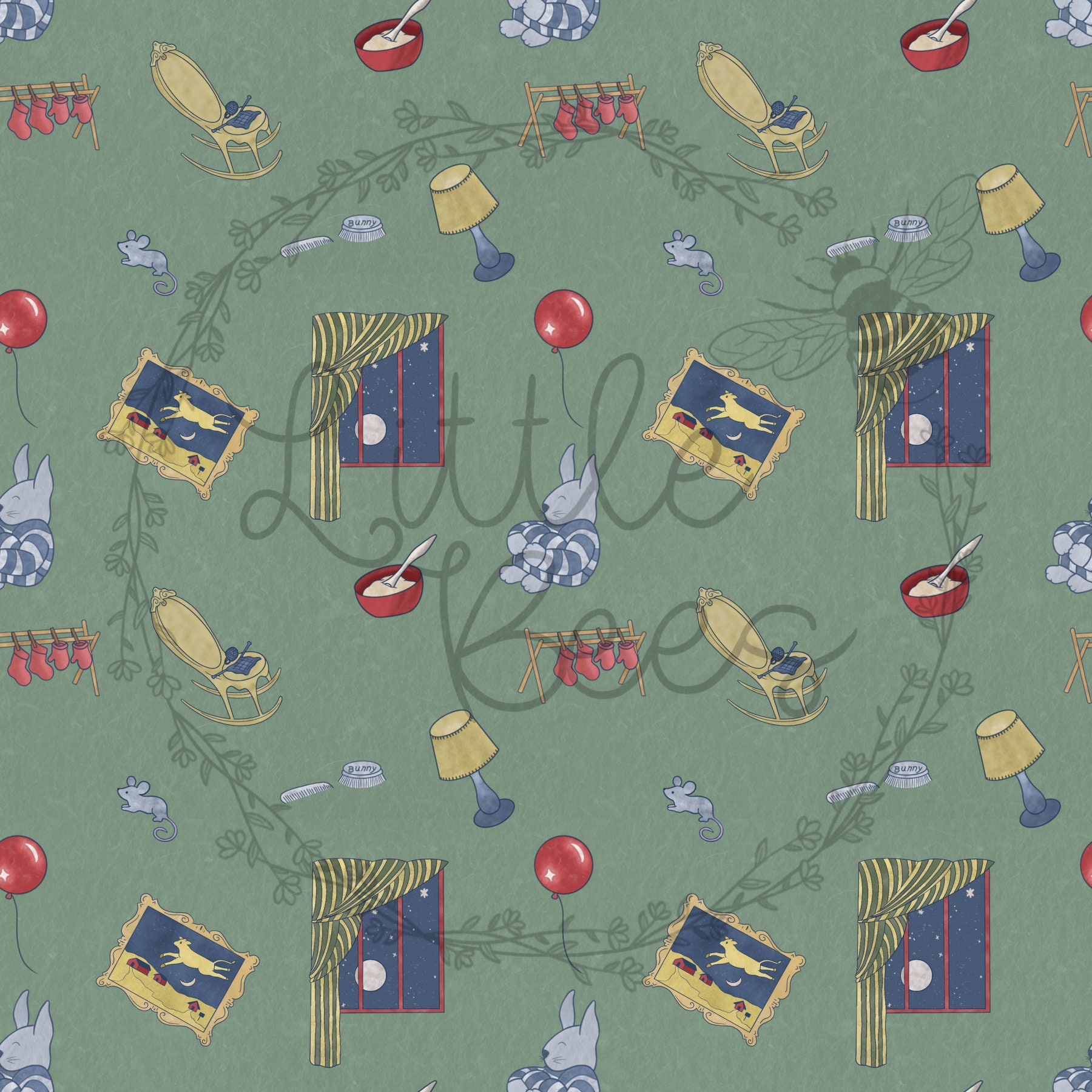 Goodnight Moon Seamless Repeating File - Etsy