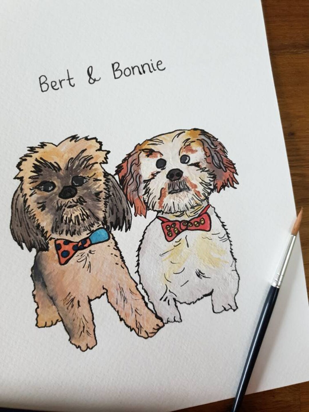 Hand Drawn Pet Portrait Illustration/ Personalised Gift/ New - Etsy