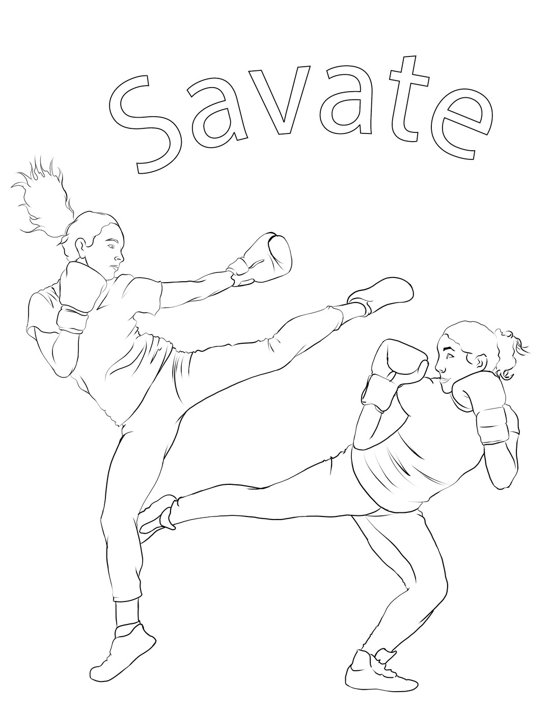 Savate Coloring Page, Digital Download - Etsy