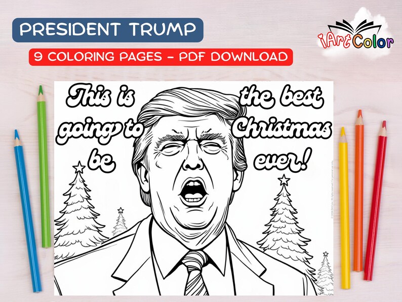 President Trump | Trace and Color Donald Trump Coloring Book | 9 Fun ...