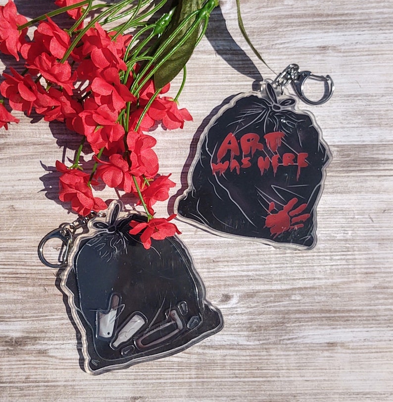 Terrifier Shaker Keychain Art the Clown Trash Bag Murder - Etsy