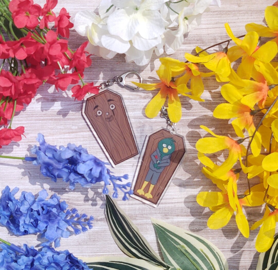 Don't Hug Me I'm Scared Double Sided Keychain Duck DHMIS Coffin ...