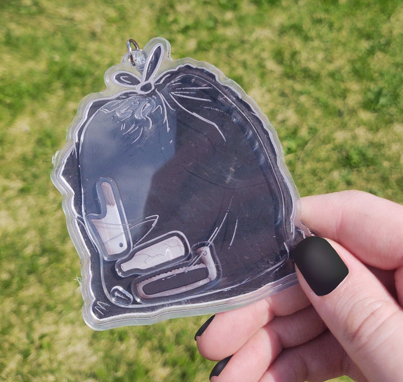 Terrifier Shaker Keychain Art the Clown Trash Bag Murder - Etsy