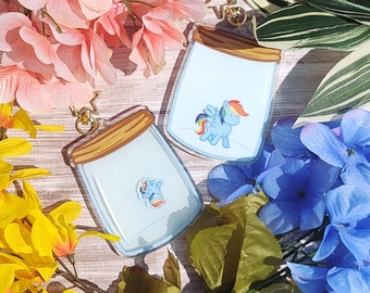 Rainbow Dash Jar Shaker Charm My Little Pony MLP Fim Friendship is ...