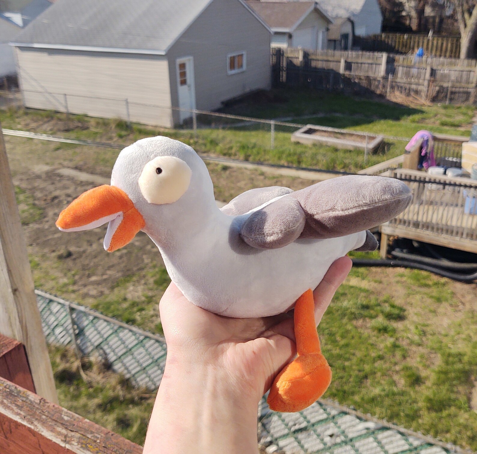 Seagull Plush With Removable French Fry Cute Plushie Gift for Bird ...
