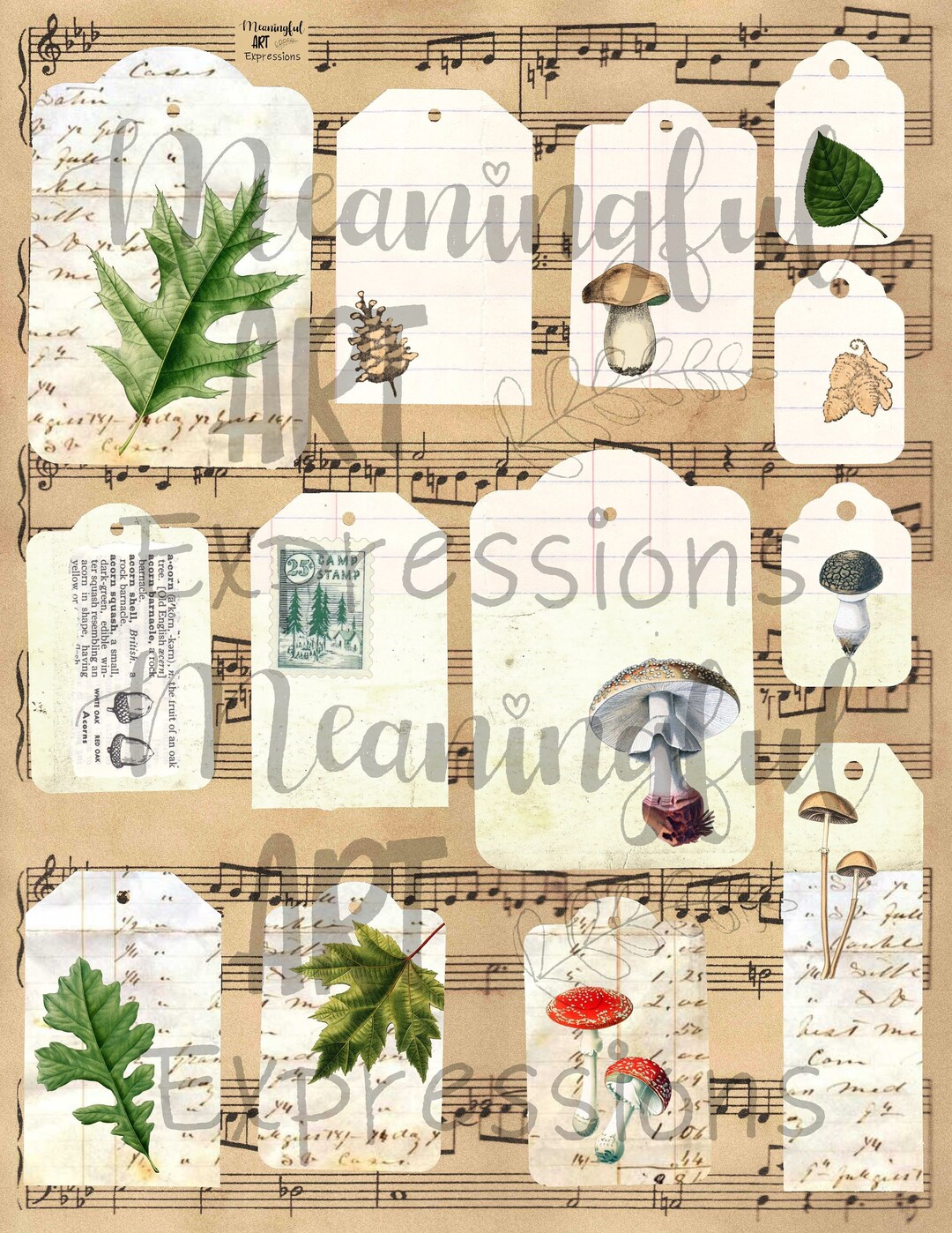 Woodland Tags DIGITAL DOWNLOAD - Etsy
