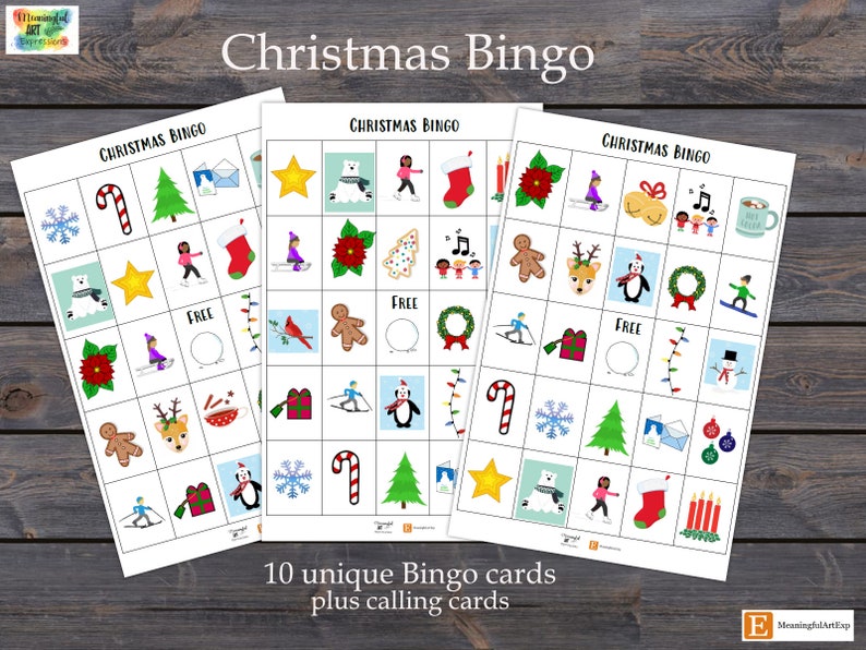 Printable Christmas BINGO Cards for Class Party - Etsy