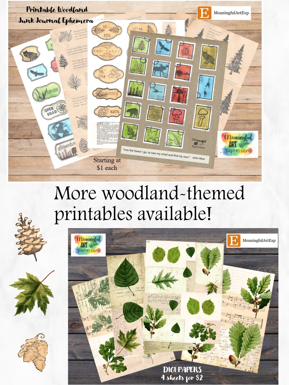 Woodland Tags DIGITAL DOWNLOAD - Etsy