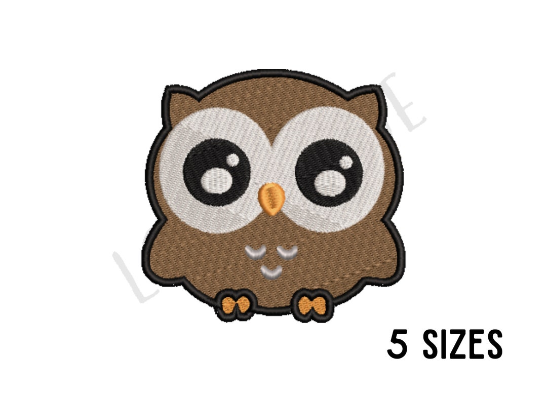 Cute Owl Embroidery Design File - DST, EPS, HUS, Etc.... - Etsy