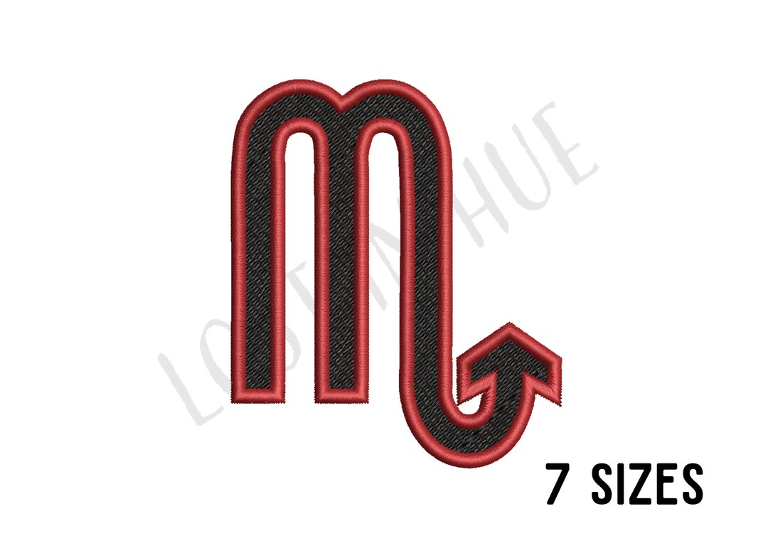 Scorpio Zodiac Sign Embroidery Design - Scorpio Machine Embroidery ...