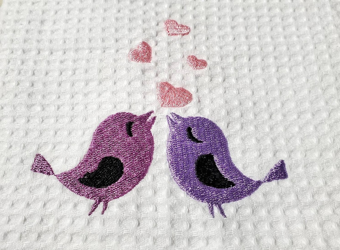 Bird Embroidery Design - Love Bird Machine Embroidery Design File - 4x4 ...