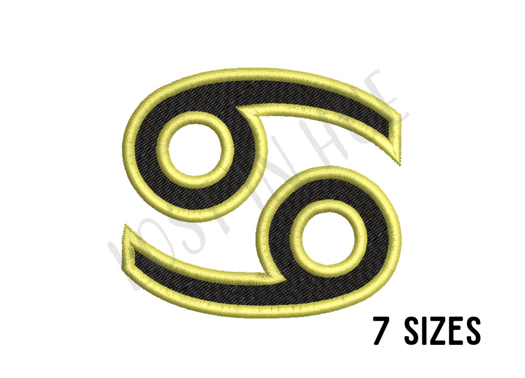 Cancer Zodiac Sign Embroidery Design - Cancer Machine Embroidery Design ...