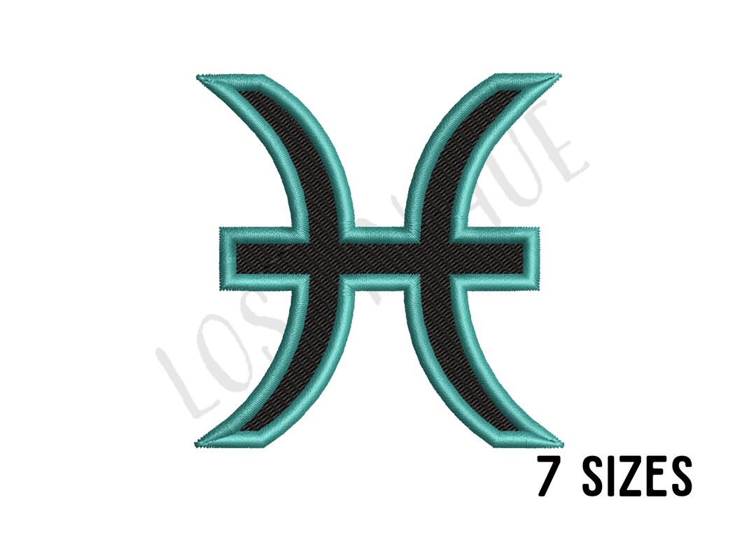 Pisces Zodiac Sign Embroidery Design - Pisces Machine Embroidery Design ...