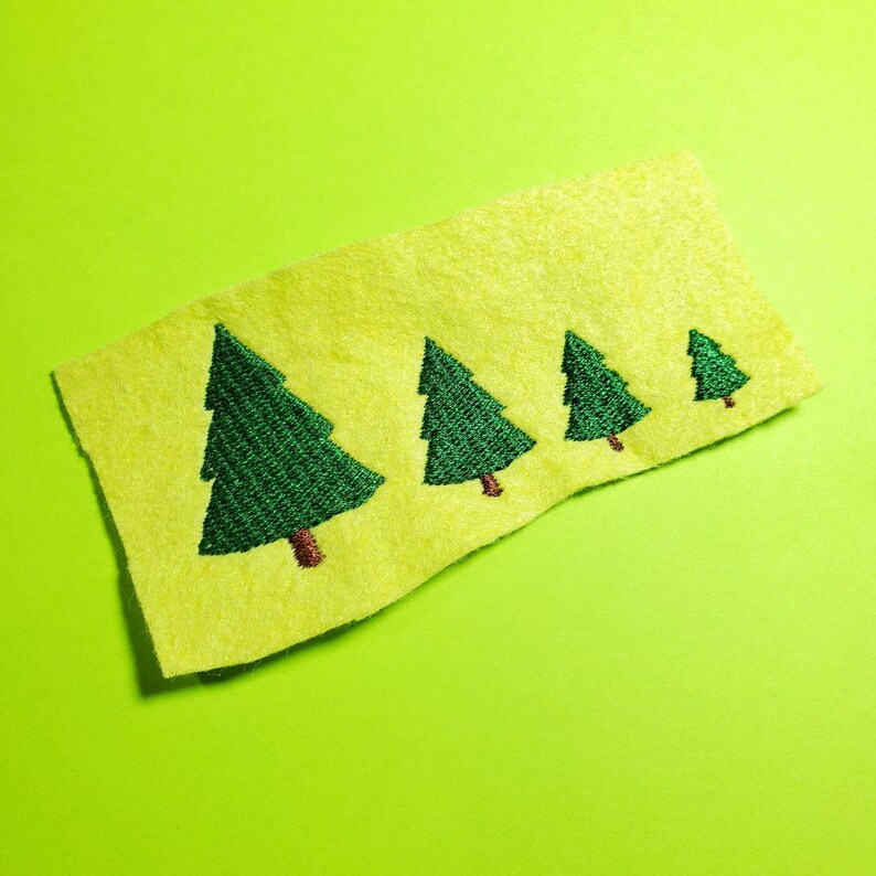 Mini Tree Embroidery Design Tiny Evergreen Machine | Etsy