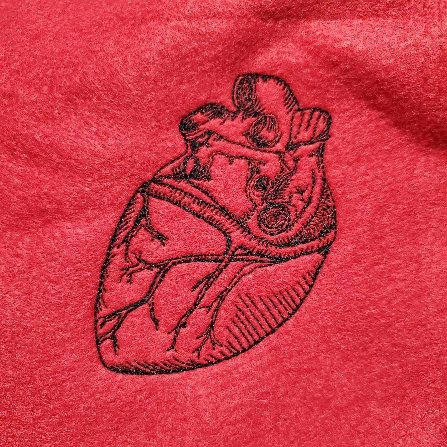 Heart Machine Embroidery Design File 4x4 inch hoop | Etsy