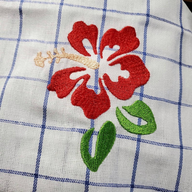 Hibiscus Embroidery Design Tropical Hibiscus Flower Machine - Etsy