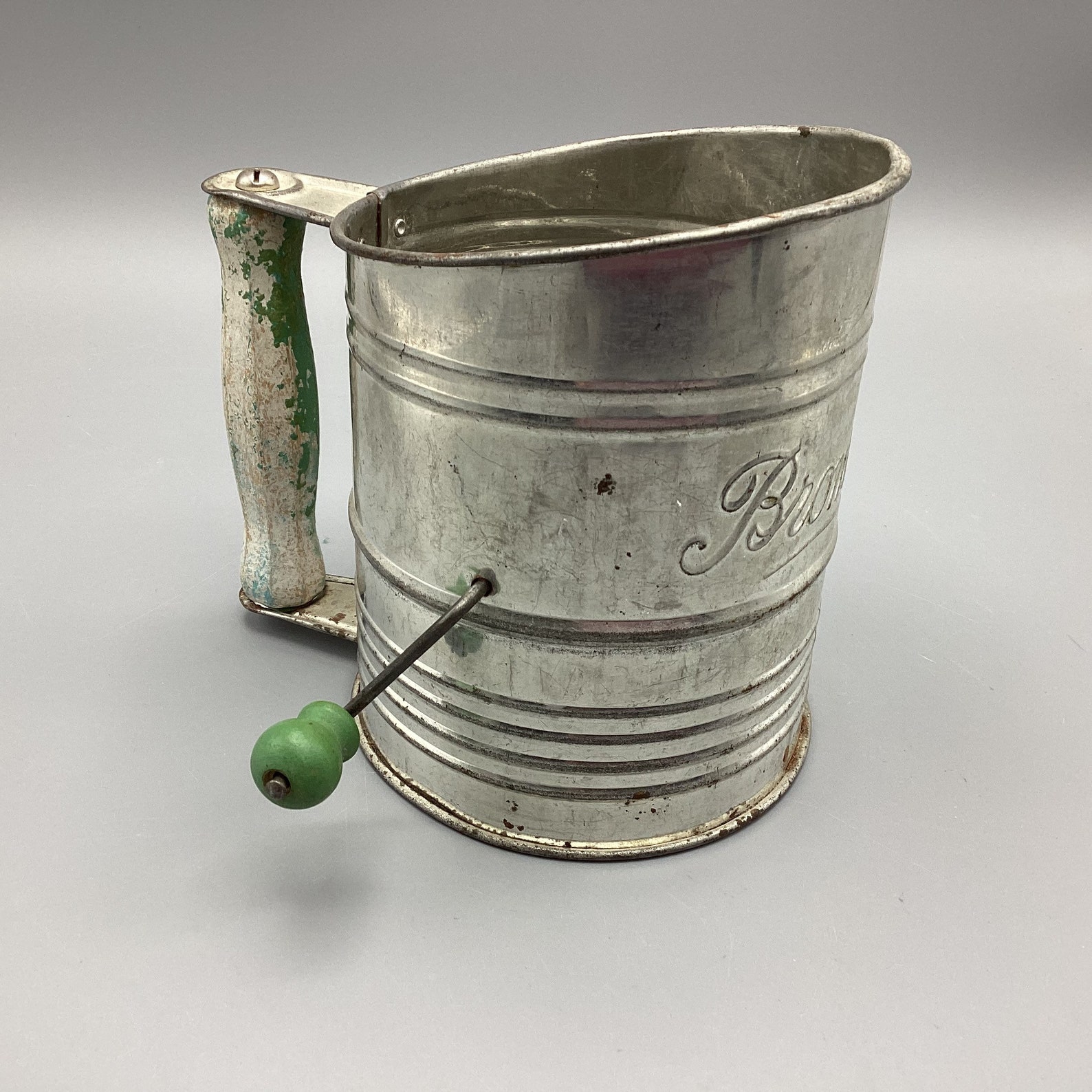 Vintage Bromwell Flour Sifter With Painted Green Wood Handles - Etsy