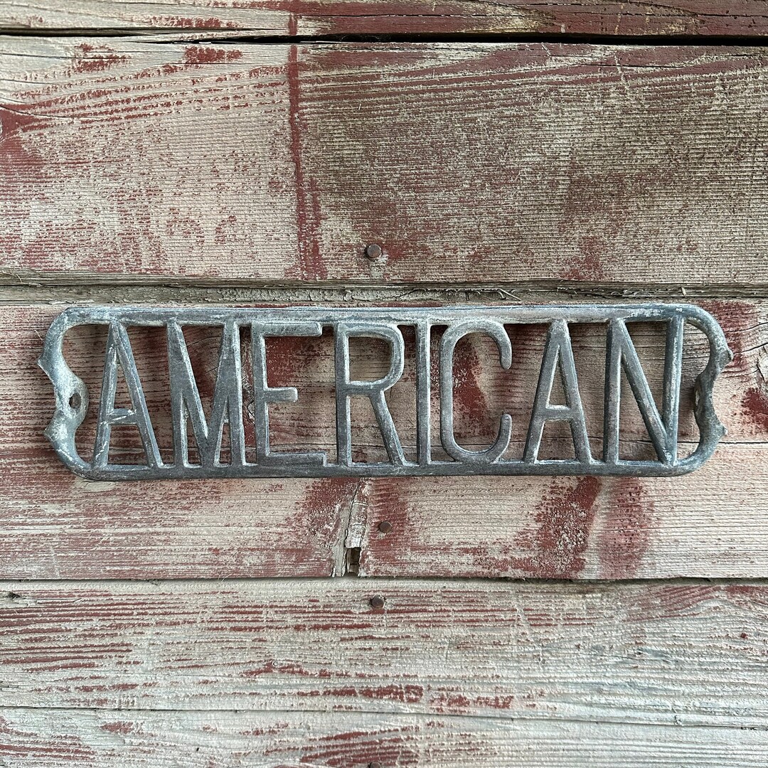 Vintage Cast Iron Nameplate * American Sign - Etsy