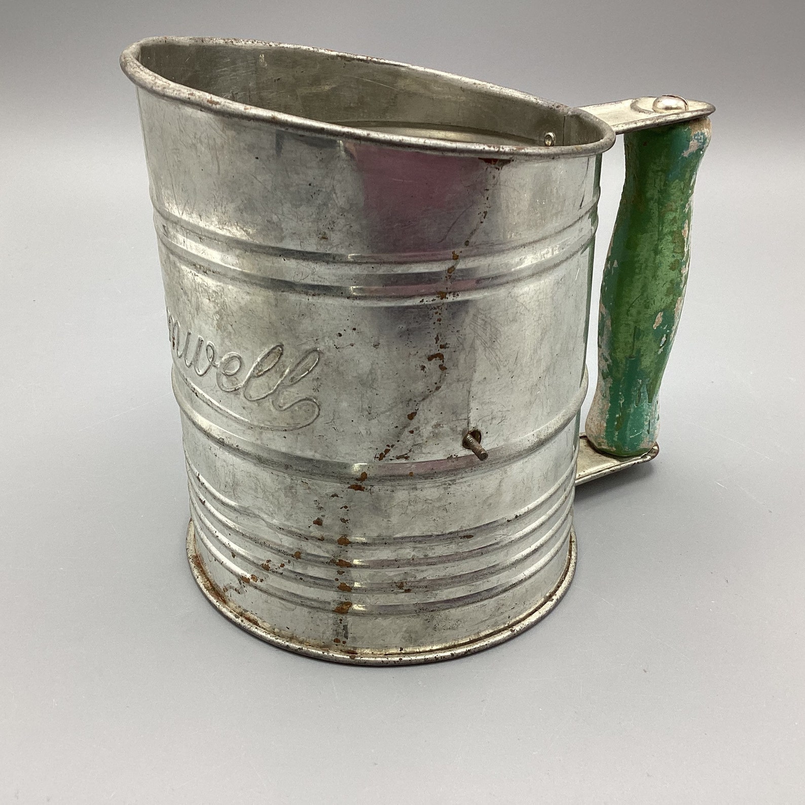 Vintage Bromwell Flour Sifter With Painted Green Wood Handles - Etsy
