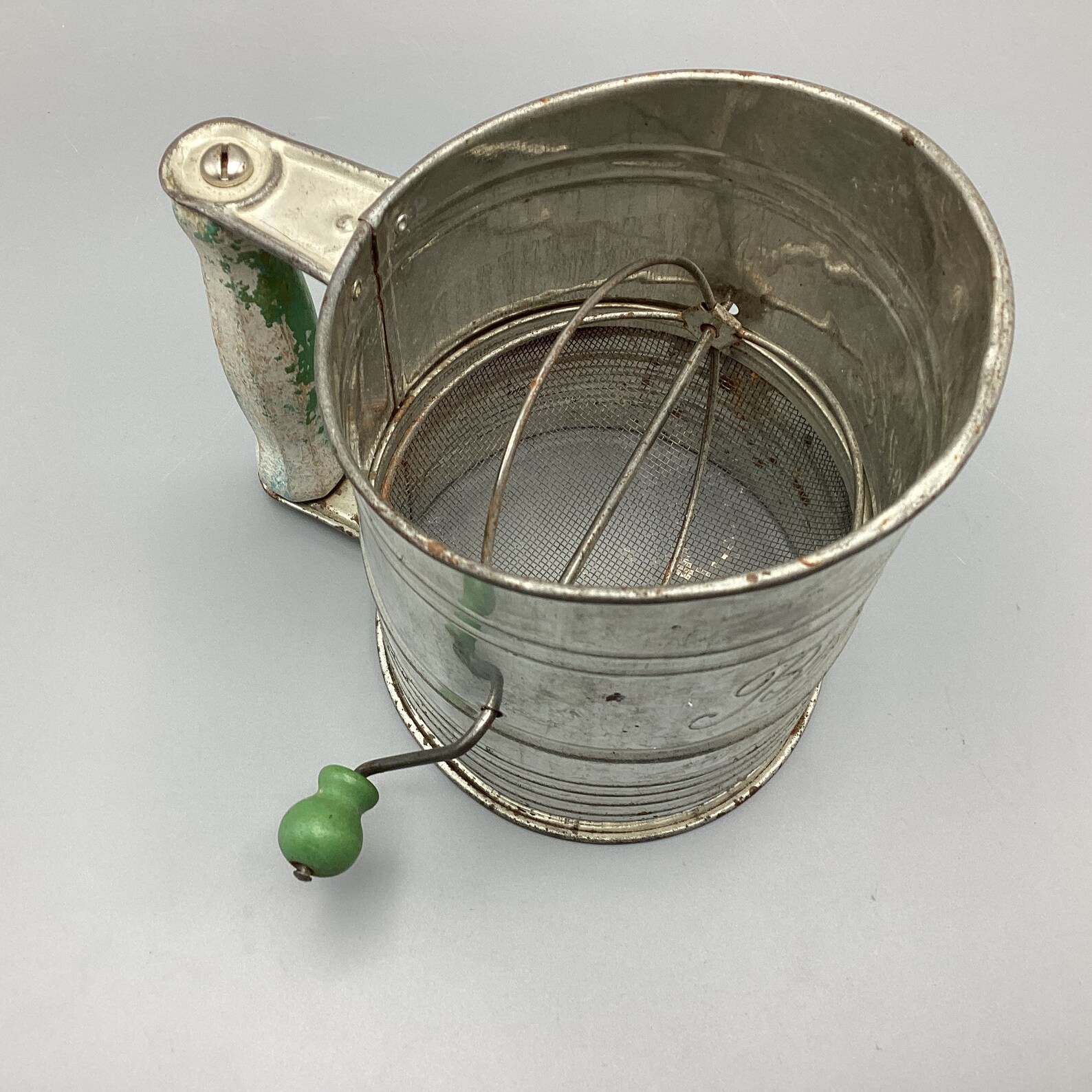 Vintage Bromwell Flour Sifter With Painted Green Wood Handles - Etsy