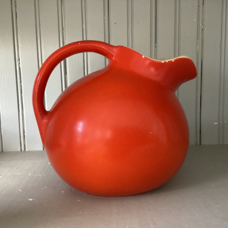 Red Ceramic Pitcher - Etsy