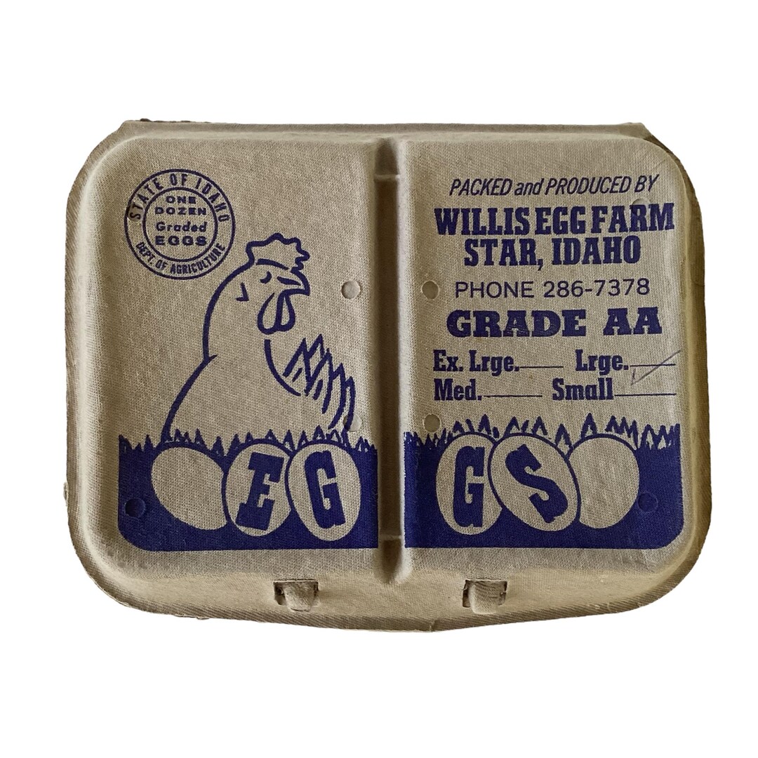 Vintage Egg Box * Paperboard Carton - Etsy