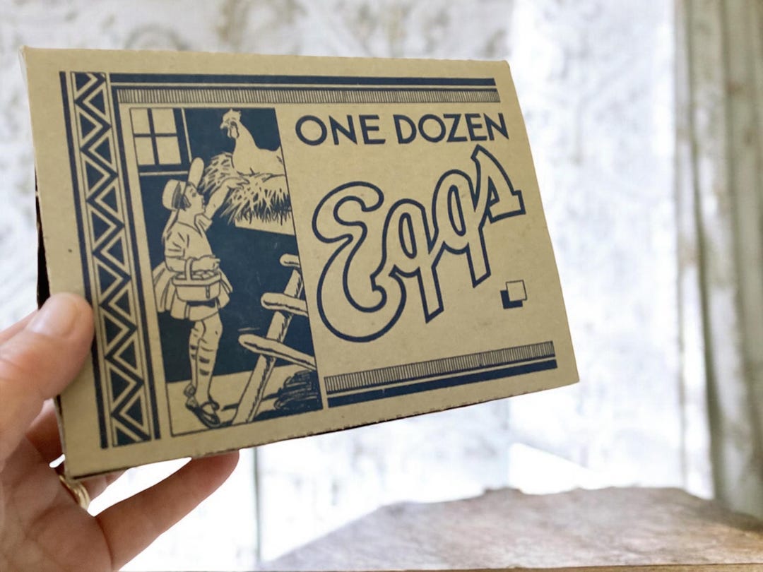 Vintage Egg Box * Paperboard Carton With Children’s Activity Cut-outs ...